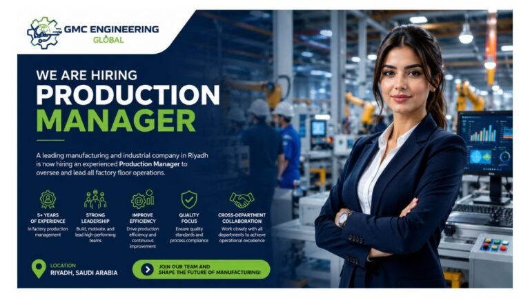 Production Manager Jobs Riyadh 2026